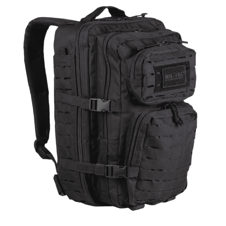 Køb Mil-Tec sort rygsæk med Laser Cut 36L – Wolf Tactical